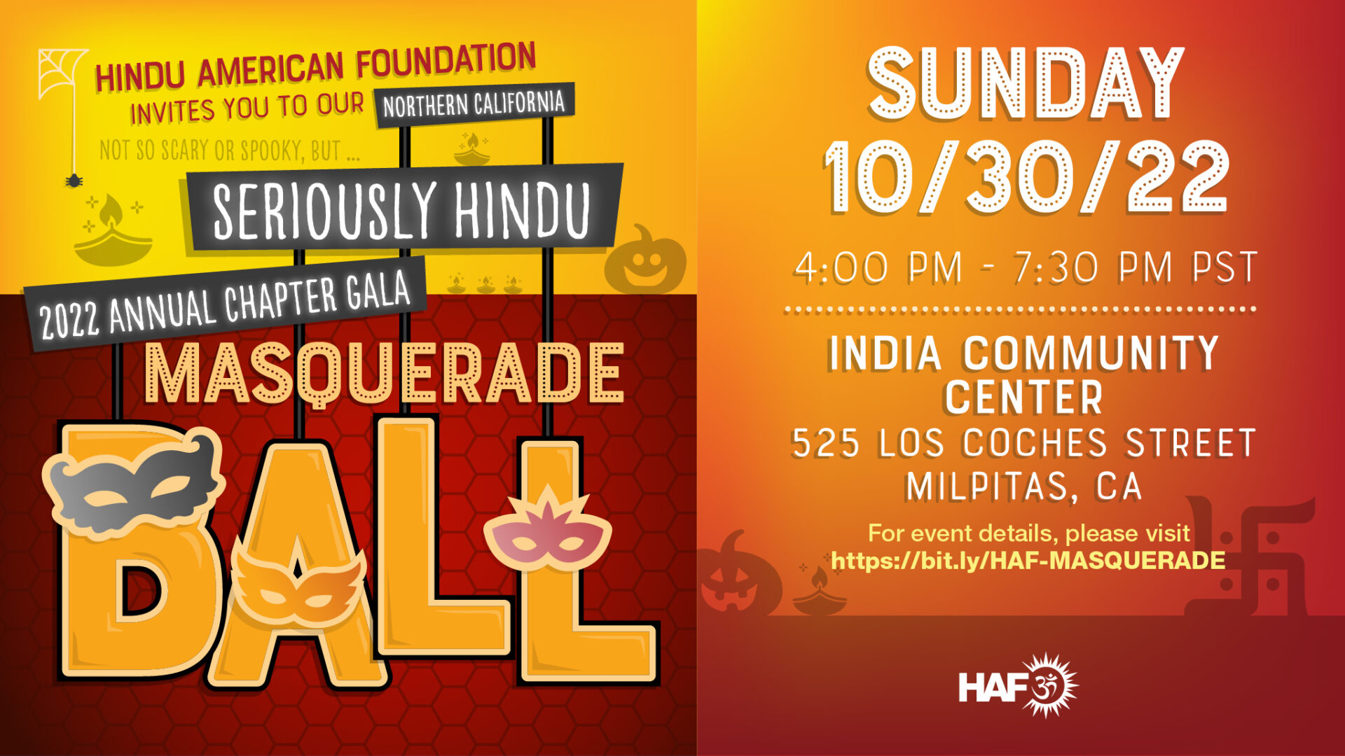 HAF's Annual NorCal Gala: Masquerade Ball - Hindu American Foundation
