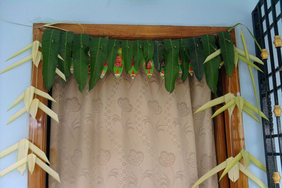 What's the meaning behind Hindu door decorations?